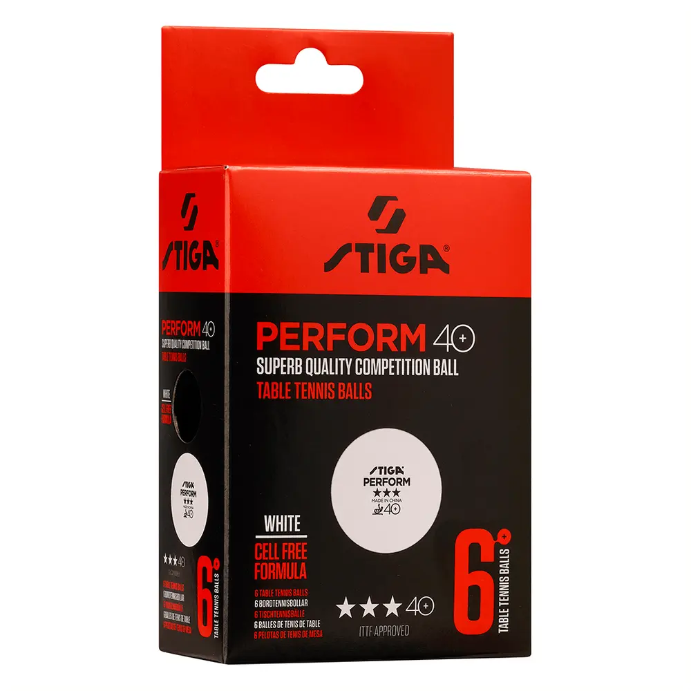STIGA TT Balls 3-Star Perform White (1*6) | The Racquet Shop