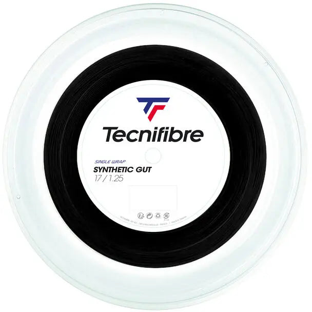 Tecnifibre Reel 200M Synthetic Gut, Black, Squash Strings - The Racquet ...